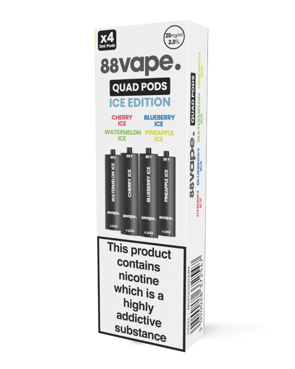 88Vape Quad Ice Edition Pods (x4) – Vaping Direct
