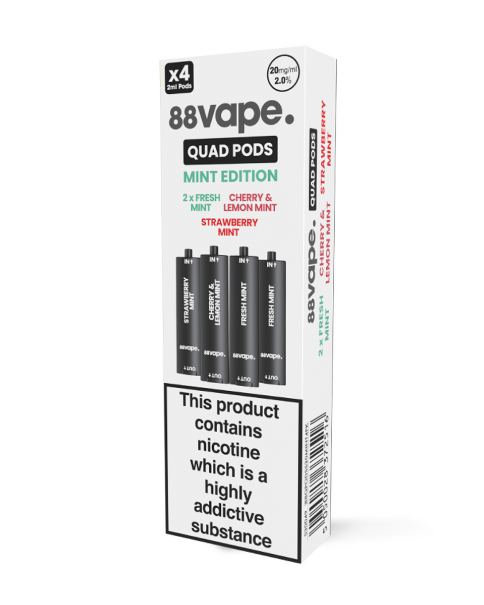 88Vape Quad Mint Edition Pods (x4) – Vaping Direct