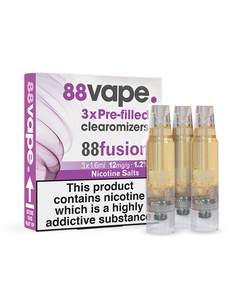 88Fusion Pre-Filled Clearomizers (x3) – Vaping Direct