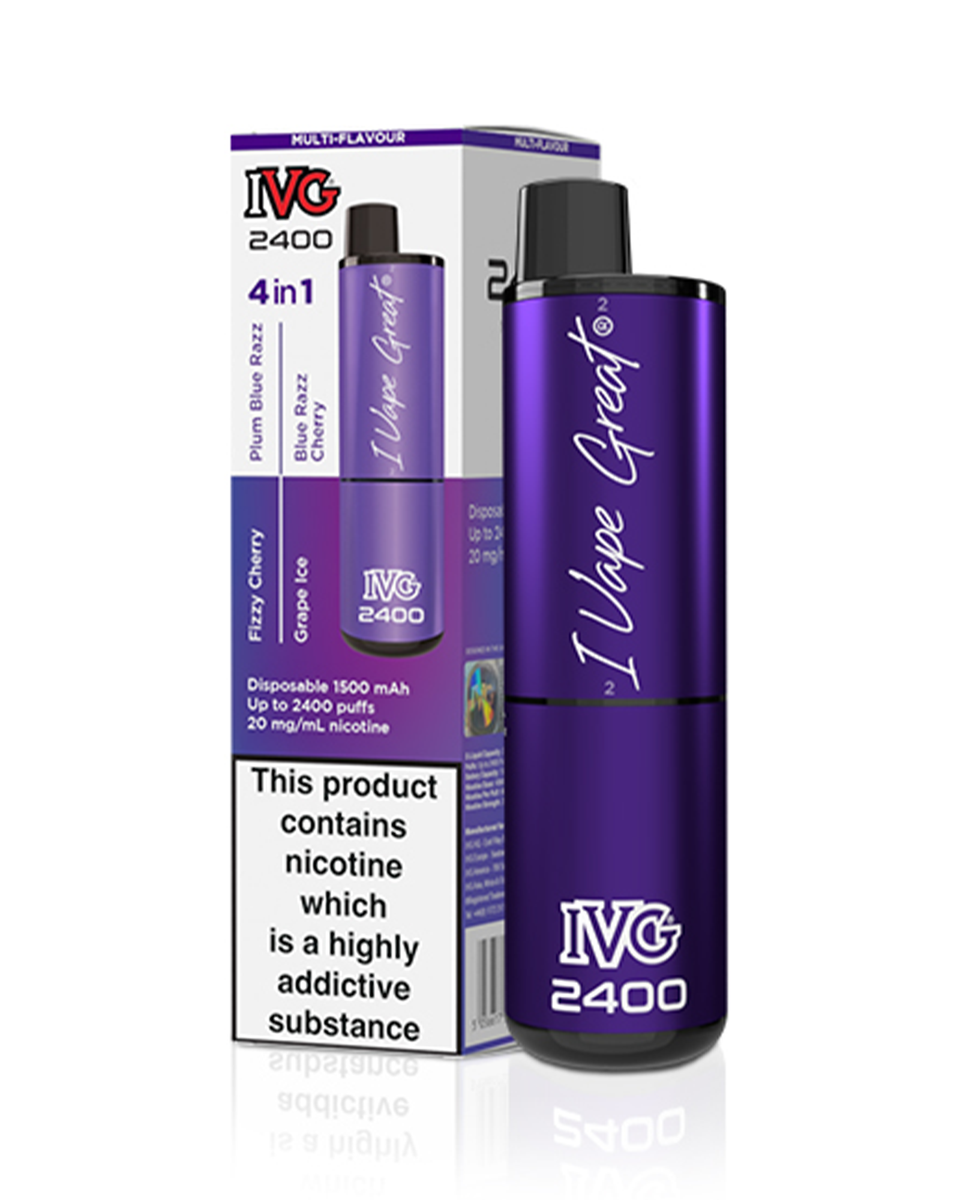 Purple Edition IVG 2400 4-in-1 Disposable – Vaping Direct