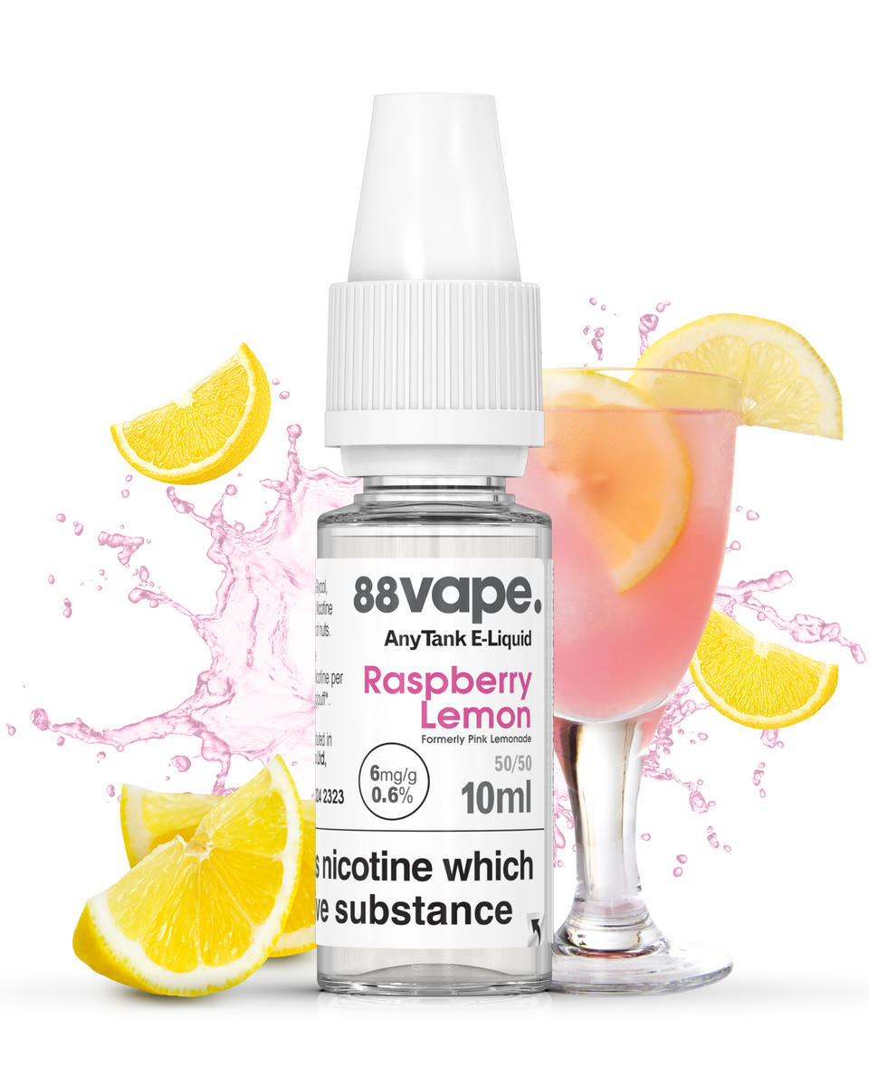 Raspberry Lemon Eliquid Just £1.20 | 88Vape – Vaping Direct