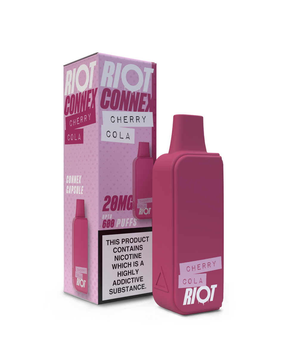 Cherry Cola Riot Connex Replacement Pod | 4 for £10 – Vaping Direct